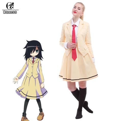 Rolecos New Arrivalanime Watamote Tomoko Kuroki Cosplay Costume Custom