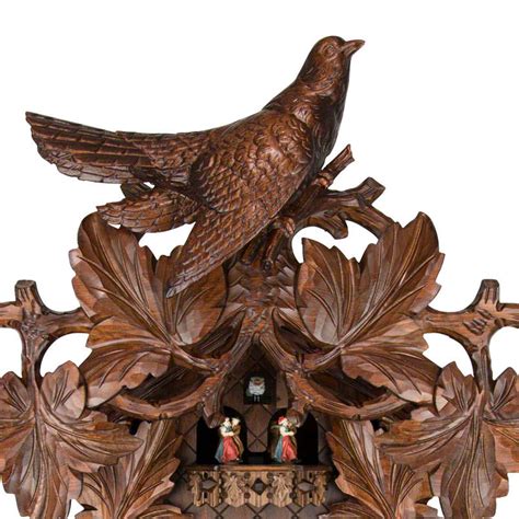 Carved 8 Day Musical Cuckoo Clock With Large Cuckoo Birds Cuckoo Bird