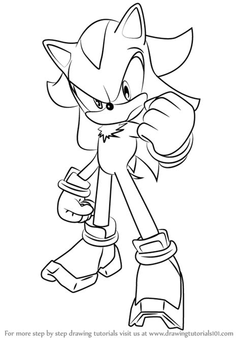 Learn How To Draw Shadow The Hedgehog From Sonic The Hedgehog Sonic