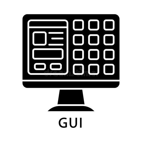 Gui Glyph Icon Stock Vector Illustration Of Monitor 178574914