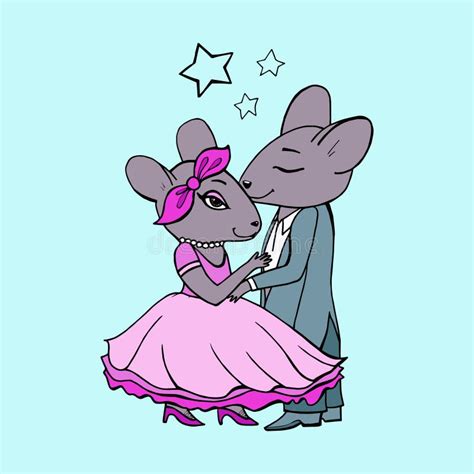 Funny Cartoon Princess Mouse And Mouse Prince Dream Big Motivation