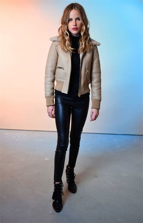 Blonde Hair Leather Pants
