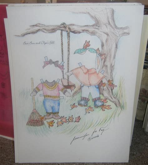 Bun Bun And Olga Paper Doll Set Etsy
