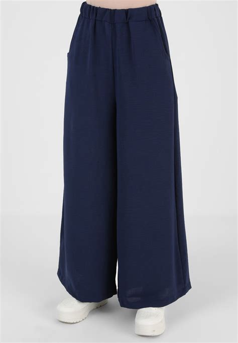 Modanisa Culottes Refka Pantalon Classique Royal Bluebleu Roi