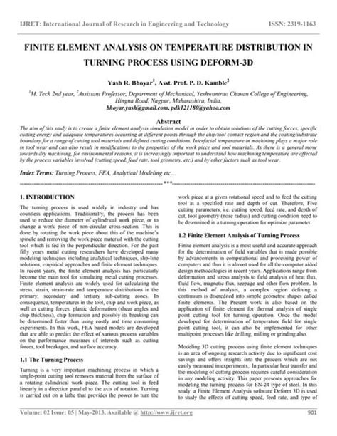 Finite Element Analysis On Temperature Distribution In Turning Process