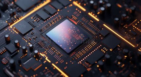 a detailed view of a computer motherboard featuring a cpu stock