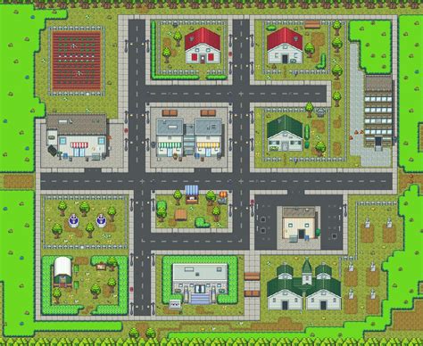 General Overview Of The Starting Town In My Game R RPGMaker