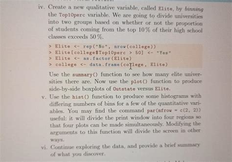 Solved This Exercise Relates To The College Data Set Chegg
