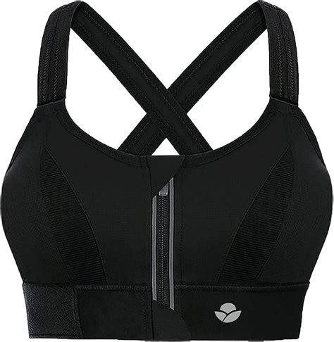 Yianna Soutien Gorge De Sport à Fort Impact Pour Femme Fermeture éclair Sur Le Devant