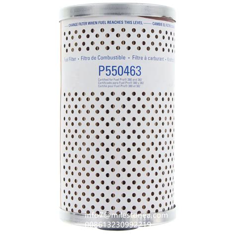 China Diesel Cartridge P550463 Truck Fuel Filter Factory And Manufacturers Milestone