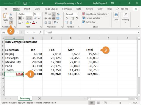 Format Painter In Excel CustomGuide