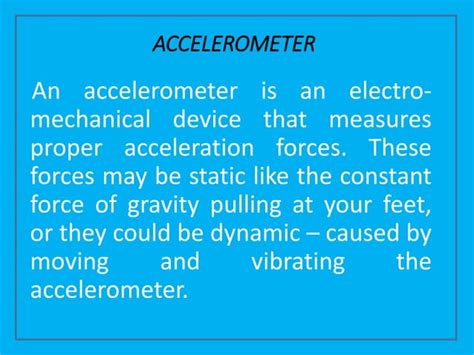 Accelerometer Pptx Physics Science