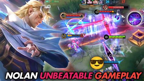NOLAN UNBEATABLE GAMEPLAY WITH HIGH DAMAGE HERO NOLAN GAMEPLAY YouTube