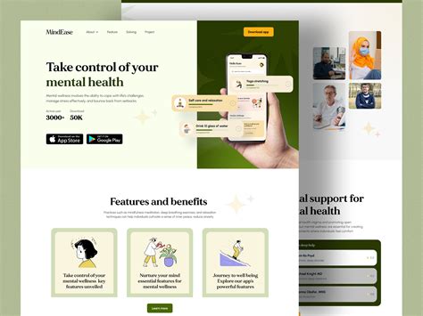 Mental Wellness App Landing Page Design By Design Monks Ux Ui Web