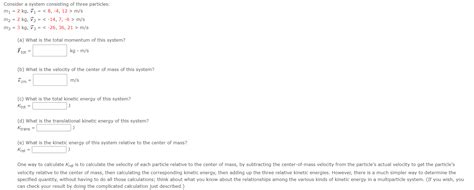 Solved Consider A System Consisting Of Three Particles M1 2