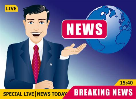 Presenter Berita Ilustrasi Grafik Vektor And Clip Art Bebas Royalti Istock