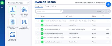 create and manage user accounts netfoundry