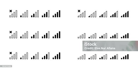 신호 강도 표시 막대 아이콘 벡터입니다 휴대 전화 네트워크 수준 기호 기호 0명에 대한 스톡 벡터 아트 및 기타 이미지 0명 5g Brand Name Smart