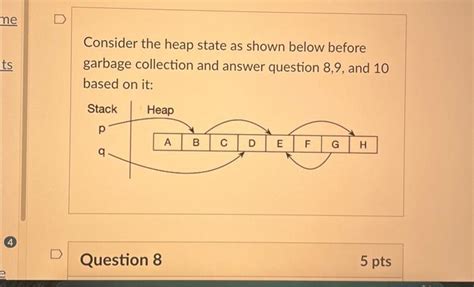 Solved Consider The Heap State As Shown Below Before Garbage