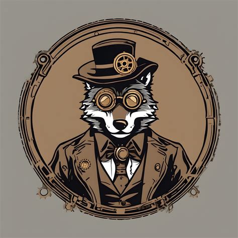 Steampunk Fox Drawing