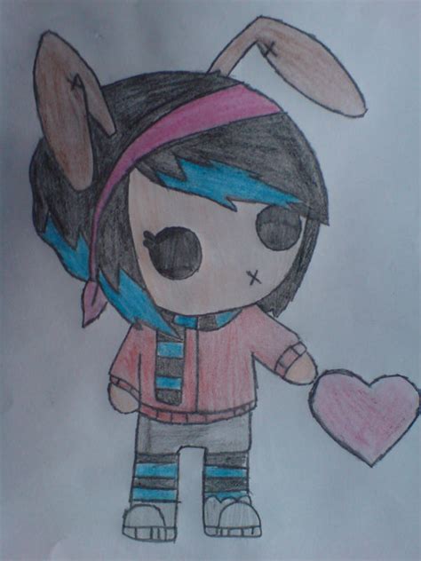 Emo Bunny Girl By Narutodrawinglover On Deviantart