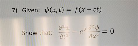 Solved Given ψ x t f x ct Show that Chegg