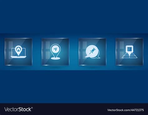 Set City Map Navigation Map Pin Push And Folded Vector Image