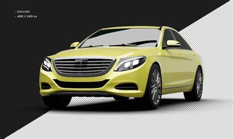 Automóvil Sedán Urbano De Lujo Moderno De Color Amarillo Metálico