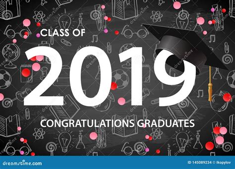 Graduating Class Of 2019 Poster Party Invitation Greeting Card In