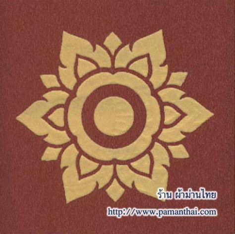 ลายดาวสีแดง วอลเปเปอร์ลายไทยสำหรับเพดาน