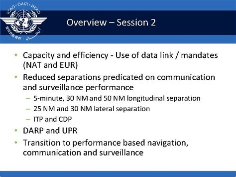 Icao Performance Based Communication And Surveillance Workshop Closing