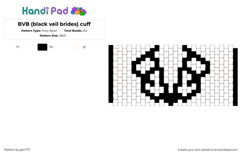 Bvb Pony Bead Patterns Gallery Cuffs Masks Singles Kandi Pad
