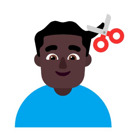 💇🏿‍♂️ Man Getting Haircut Dark Skin Tone Emoji Meaning From Girl