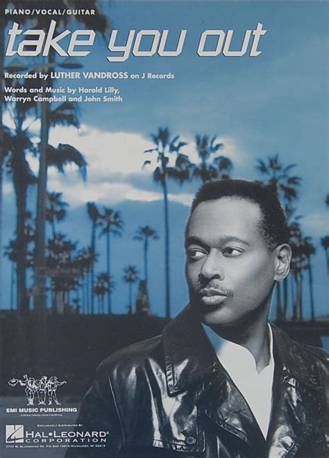 Luther Vandross Take You Out Sheet Music Pianovocalguitar Brand New