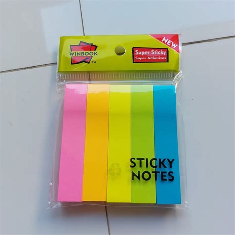 Sticky Notes Strip Panjang Persegi Pembatas Buku 1 Pack Isi 100