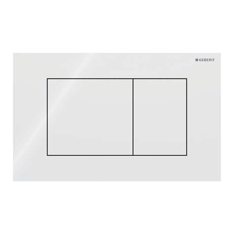 Geberit Sigma40 Square White Glass Flush Plate Sanctuary