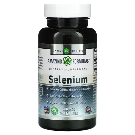 Amazing Nutrition, Селен, 200 мкг, 240 таблеток – отзывы, инструкция по ...