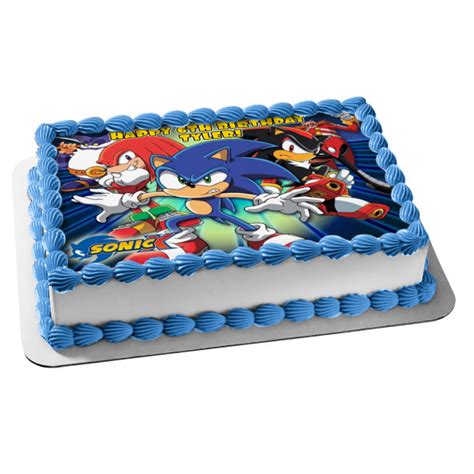 Sega Sonic X Sonic The Hedgehog Knuckles Edible Cake Topper Image Abpid04112 Artofit