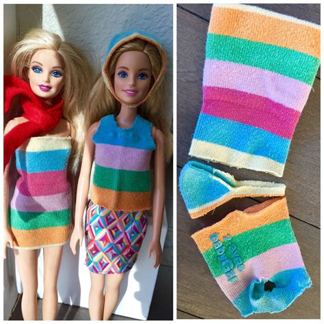 Diy Sock Barbie Clothes One Sock Makes A Dress A Top And A Hat