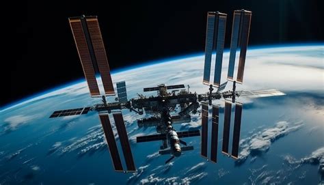 Premium Ai Image The Satellite Orbits The Planet Exploring Space With