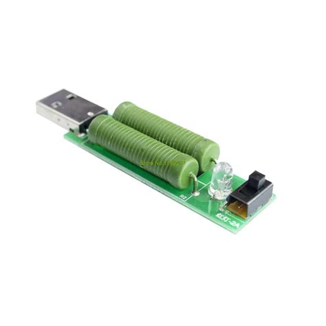 5pcslot Usb Mini Discharge Load Resistor 2a1a With Switch 1a Green