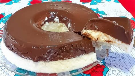 Pudim Prestígio Sem Forno que já sai Recheado cremes Super Cremoso