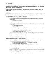 SQL Homework 1 Docx SQL Homework 1 Using The Northwinds Database The