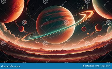 Majestic Cosmic Vista Featuring Enormous Planets And Brilliant Stars