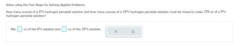 solved solve using the five steps for solving applied