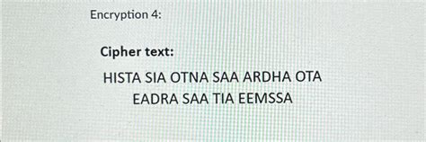 Encryption 4cipher Texthista Sia Otna Saa Ardha Ota