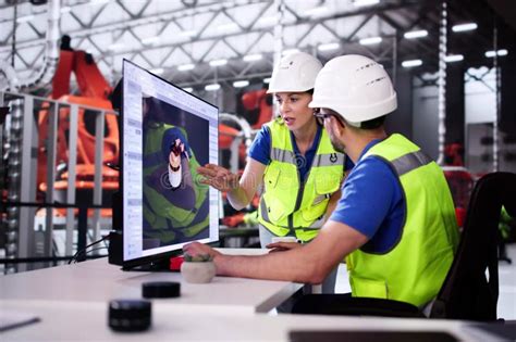 Industry Engineer Using Desktop Pc Computer Stock Photo Image Of