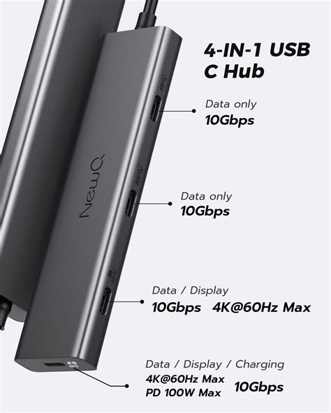 Usb C Hub Support Dual 4k Type C Monitors Newq Official
