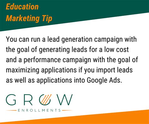 Grow Enrollments You Can Run A Lead Generation Campaign With The Goal