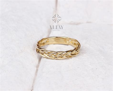 14k Gold Palm Franco Chain Ring Wheat Foxtail Curb Chain Etsy